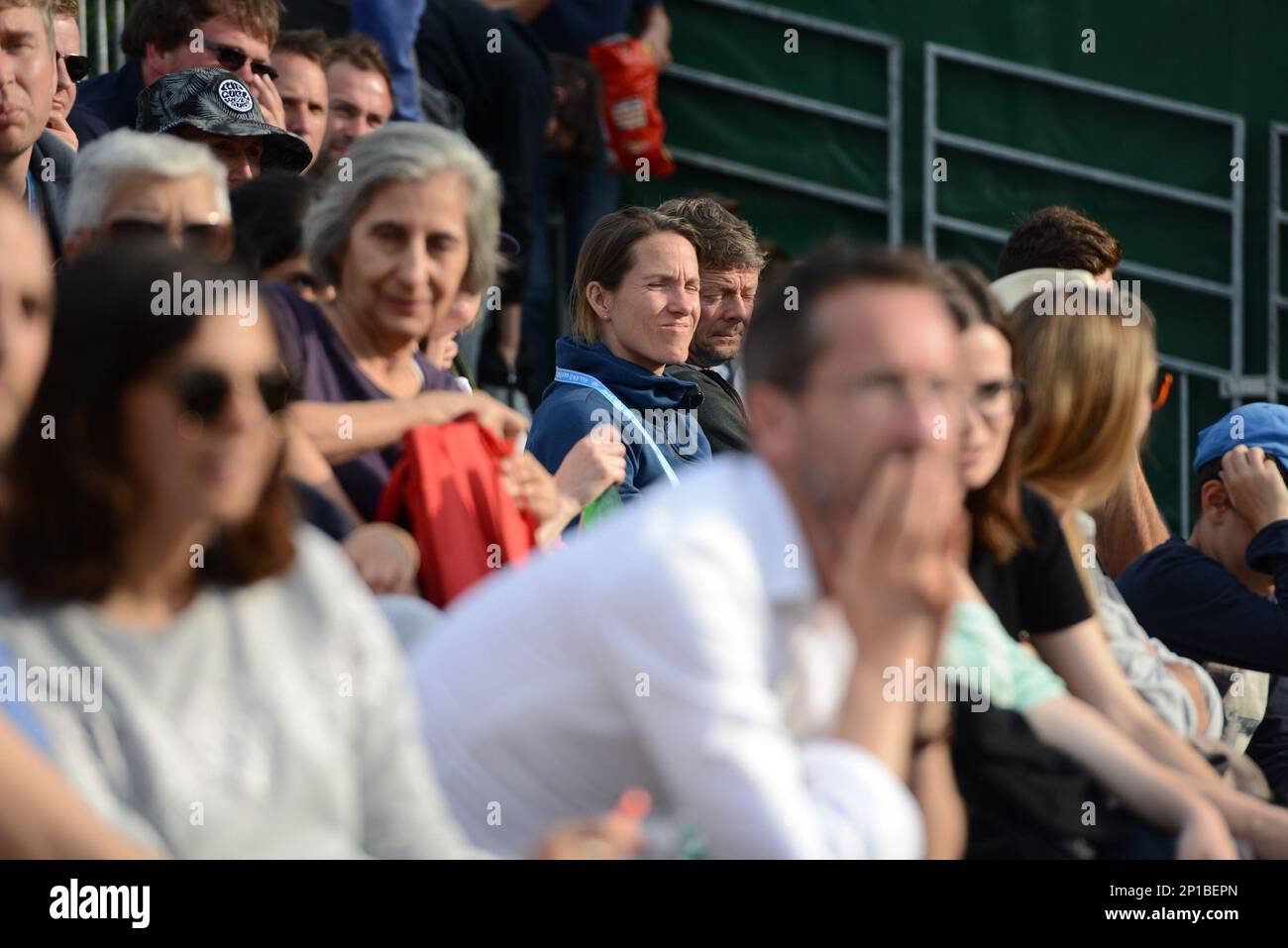 May 25, 2016 - Paris, France - JUSTINE HENIN and IAIN HUGHES watch E ...