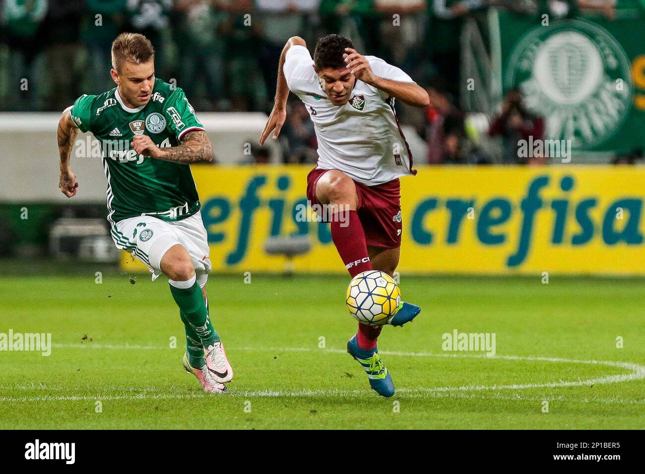SAO PAULO - SP - 25/5/16 - BRASILEIRO 2016/PALMEIRAS X FLUMINENSE - Roger Guedes do Palmeiras em ...