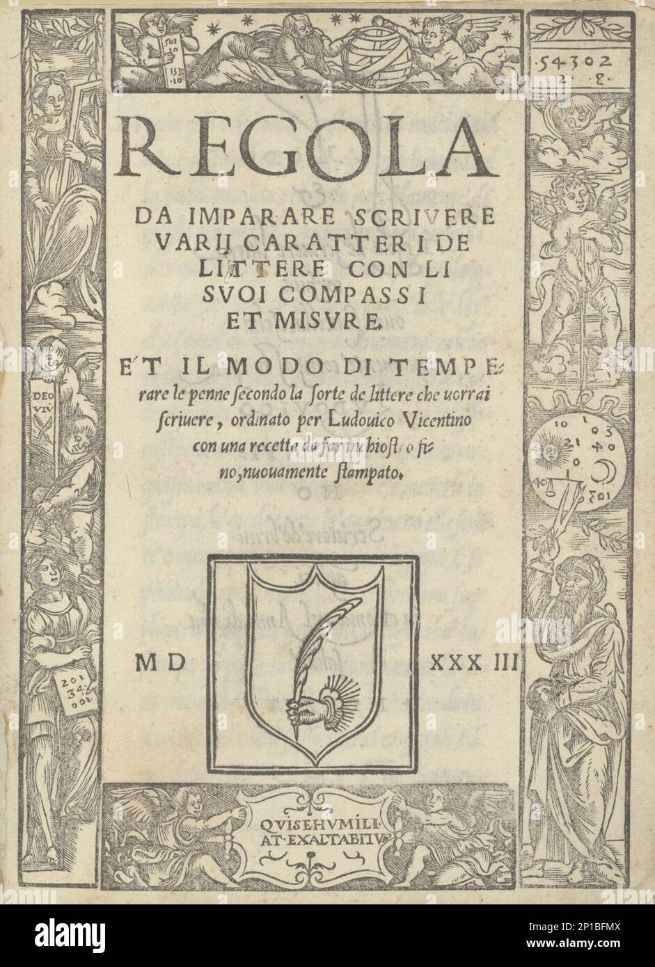 Regola da imparare scrivere varii caratteri de littere con li suoi ...