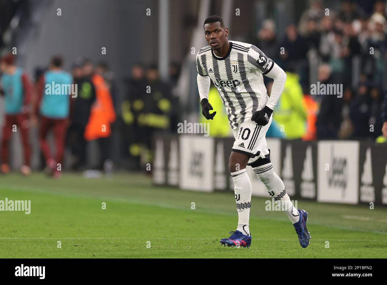 Turin, Italy, 28th February 2023. Paul Pogba of Juventus enters the ...