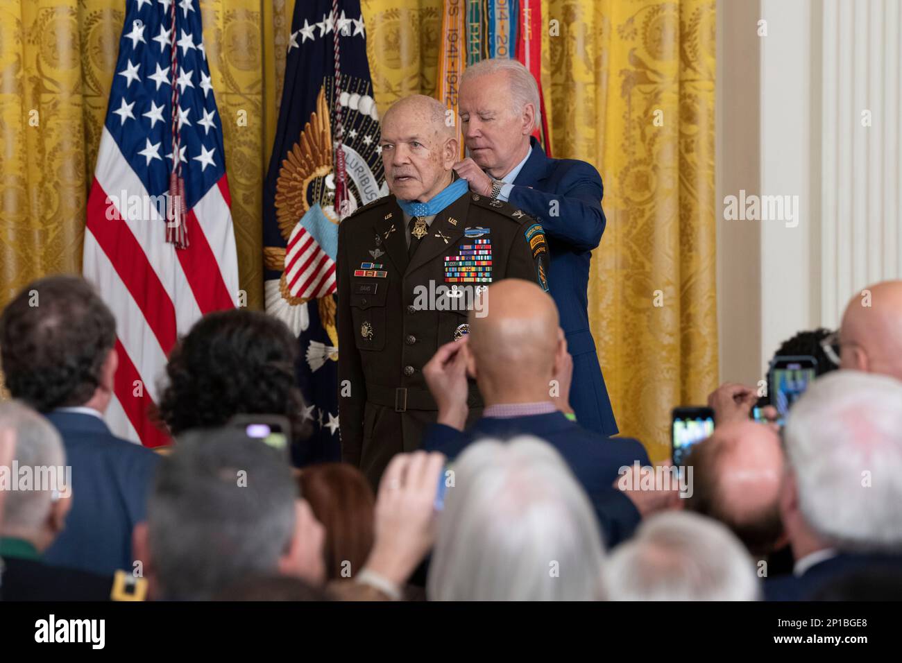 United States President Joe Biden awards the Medal of Honor to Ret. U.S ...