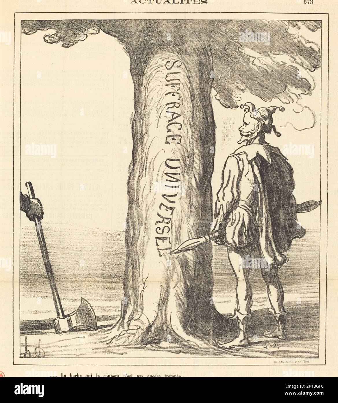La hache qui le coupera n'est pas encore trempée, 1871.The axe that ...