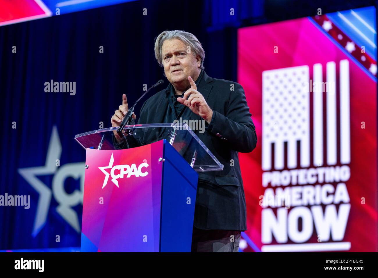Steve Bannon speaks at the Conservative Political Action Conference ...