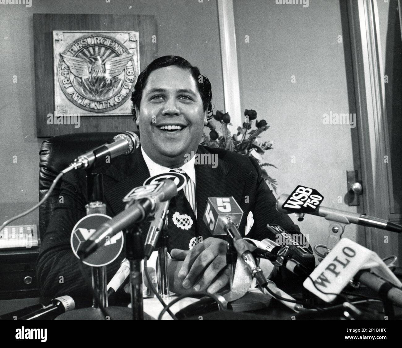 Maynard Jackson at his first press conference as Mayor, Atlanta ...