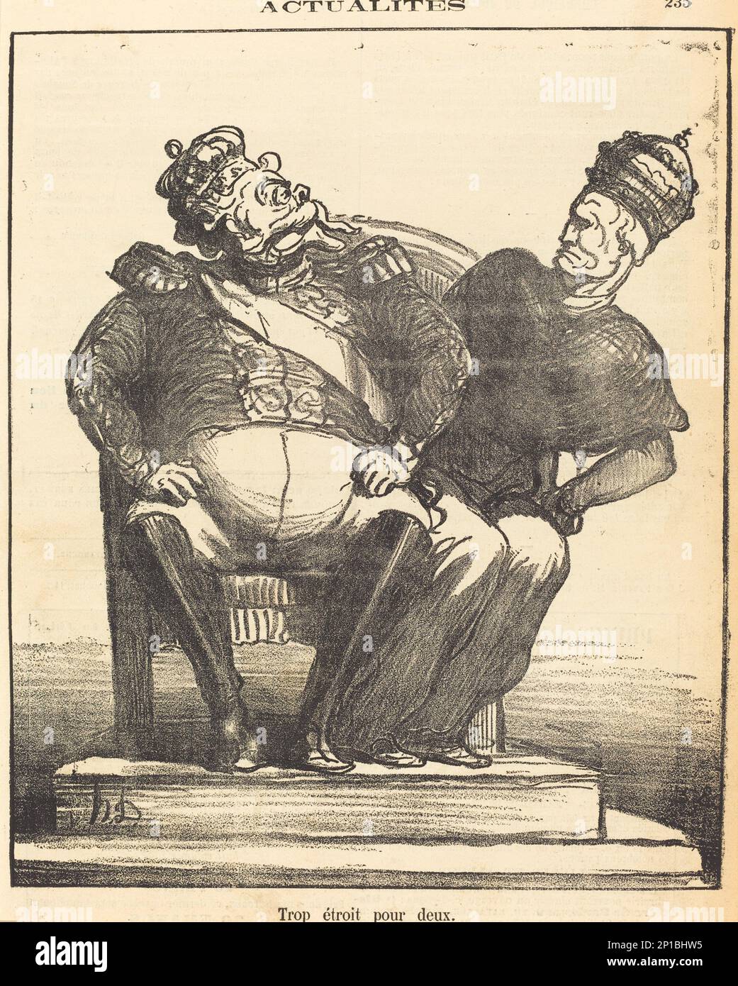 Trop étroit pour deux, 1870.Too narrow for two Stock Photo - Alamy