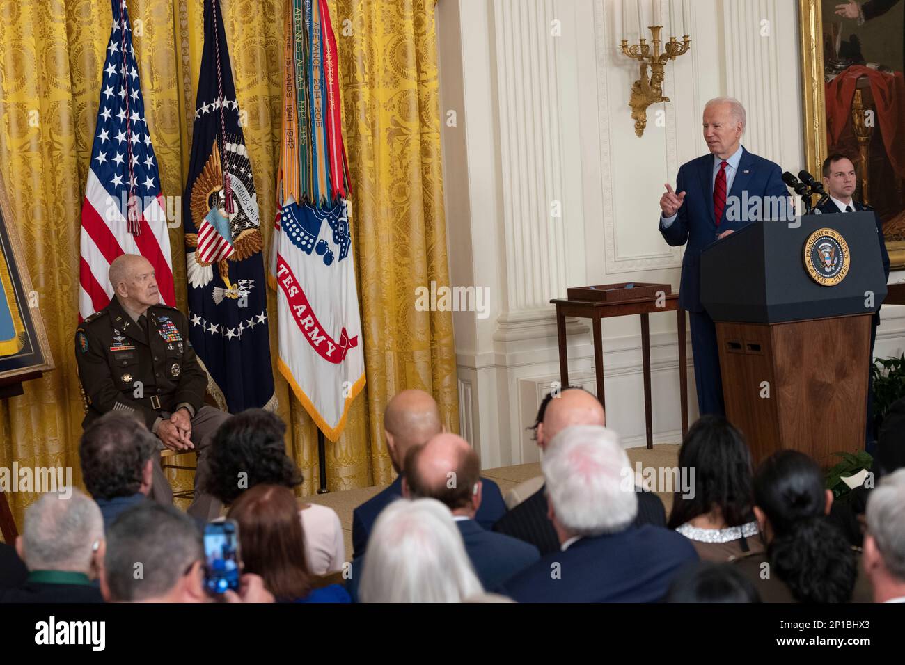 United States President Joe Biden speaks before awarding the Medal of ...