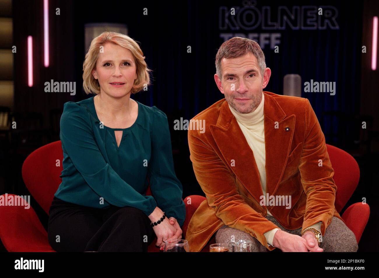 Cologne, Germany. 03rd Mar, 2023. Presenters Susan Link (l) and Micky ...