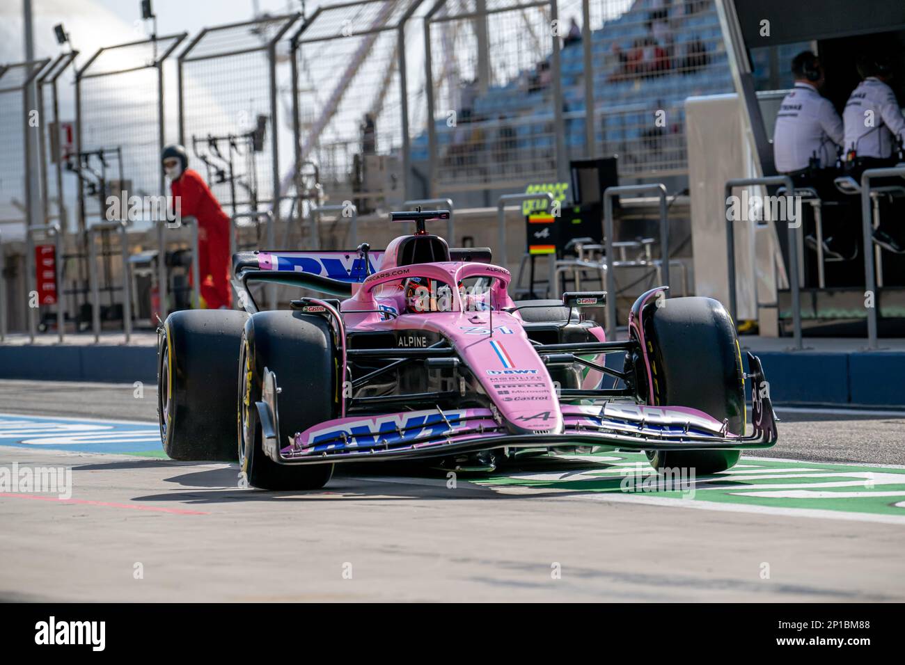 BAHRAIN INTERNATIONAL CIRCUIT, BAHRAIN - MARCH 03: Esteban Ocon, Alpine ...