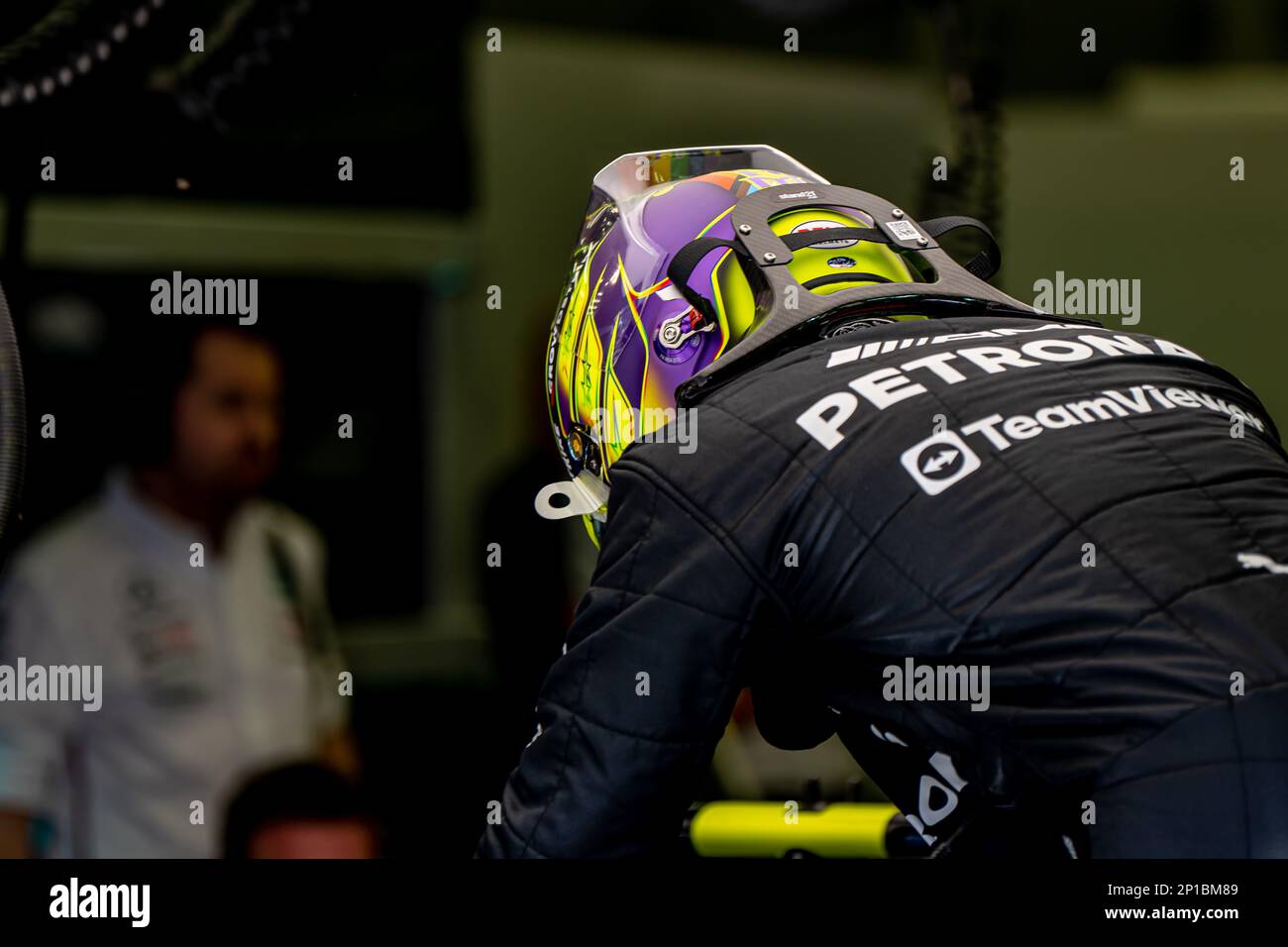 BAHRAIN INTERNATIONAL CIRCUIT, BAHRAIN - MARCH 03: Lewis Hamilton ...