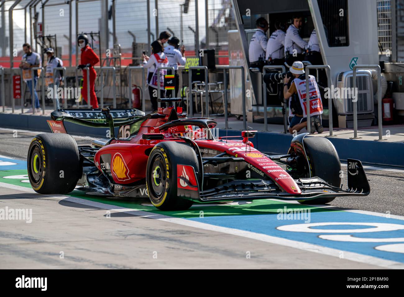 BAHRAIN INTERNATIONAL CIRCUIT, BAHRAIN - MARCH 03: Charles Leclerc ...