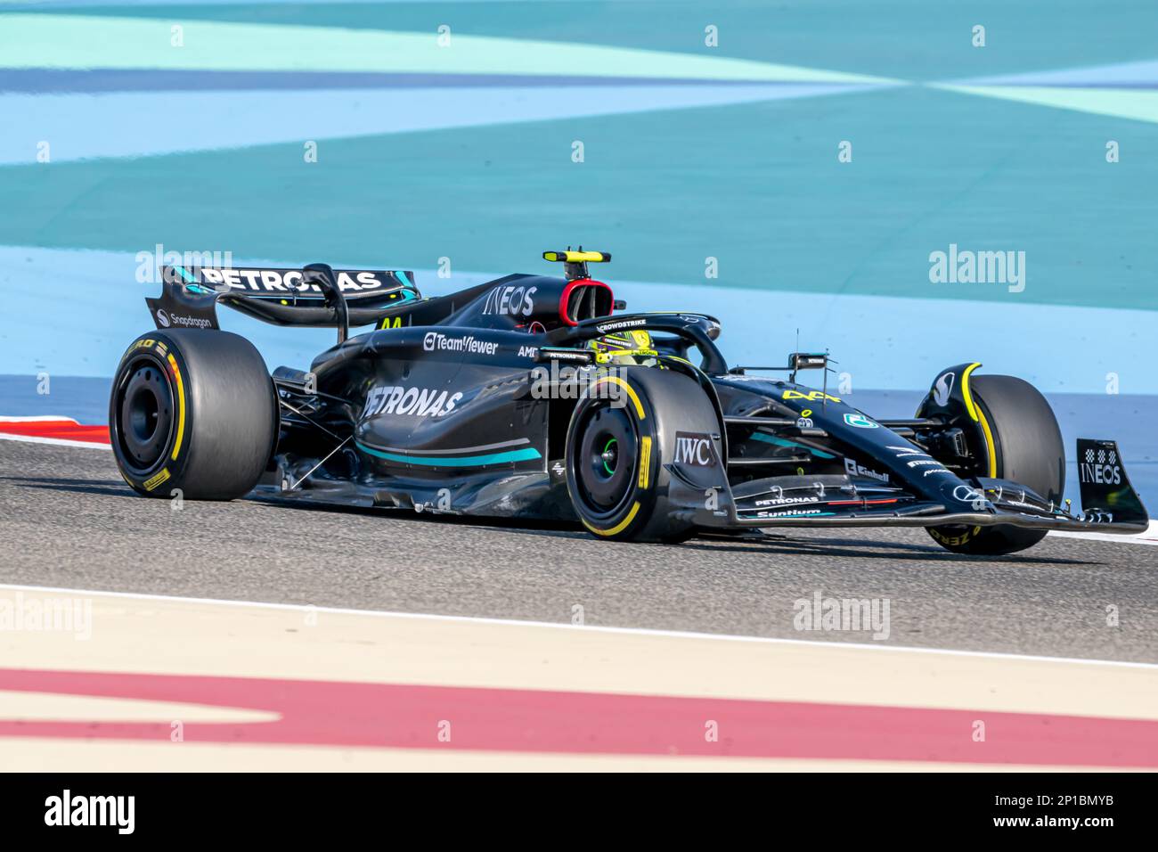 BAHRAIN INTERNATIONAL CIRCUIT, BAHRAIN - MARCH 03: Lewis Hamilton ...