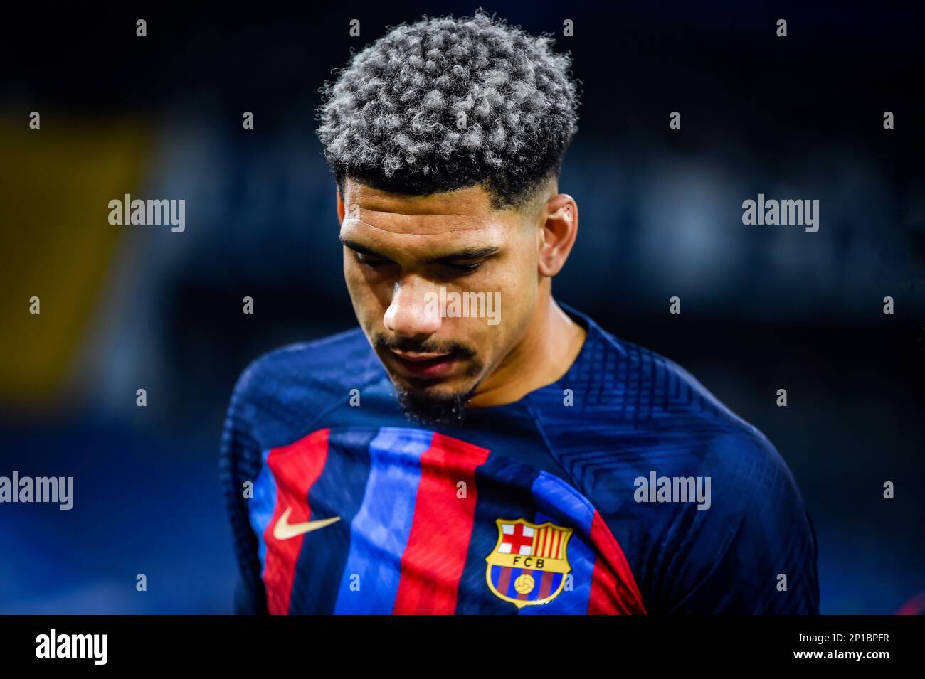 Madrid, Madrid, Spain. 2nd Mar, 2023. Ronald AraÅ“jo (Barcelona) before ...
