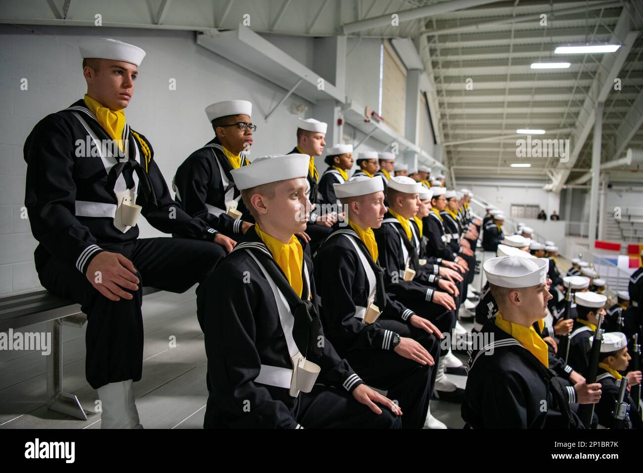 Pass in Review at U.S. Navy Recruit Training Command. More than 40,000 ...