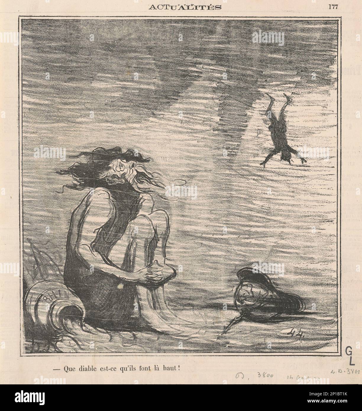 Que diable est-ce qu'ils font la-haut!, 19th century. Personification ...