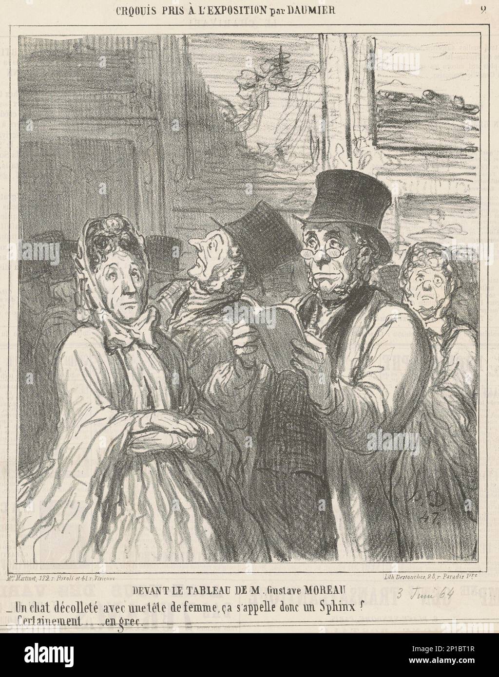 Devant le tableau de Monsieur Gustave Moreau, 19th century. Exhibition ...