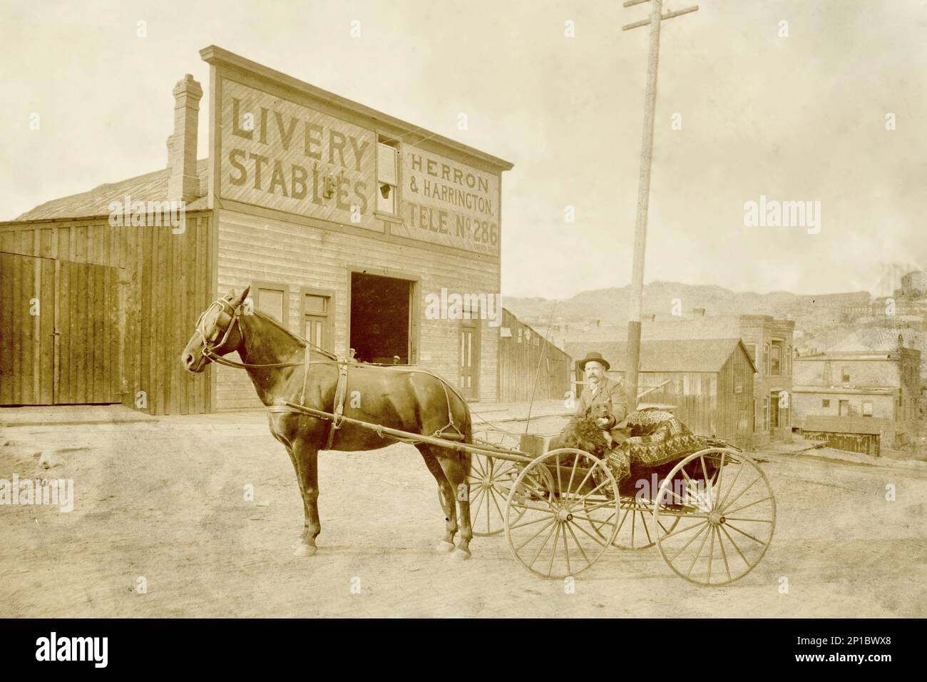Livery 1900, Stable, Wild West, Old American West Town about 1900 ...