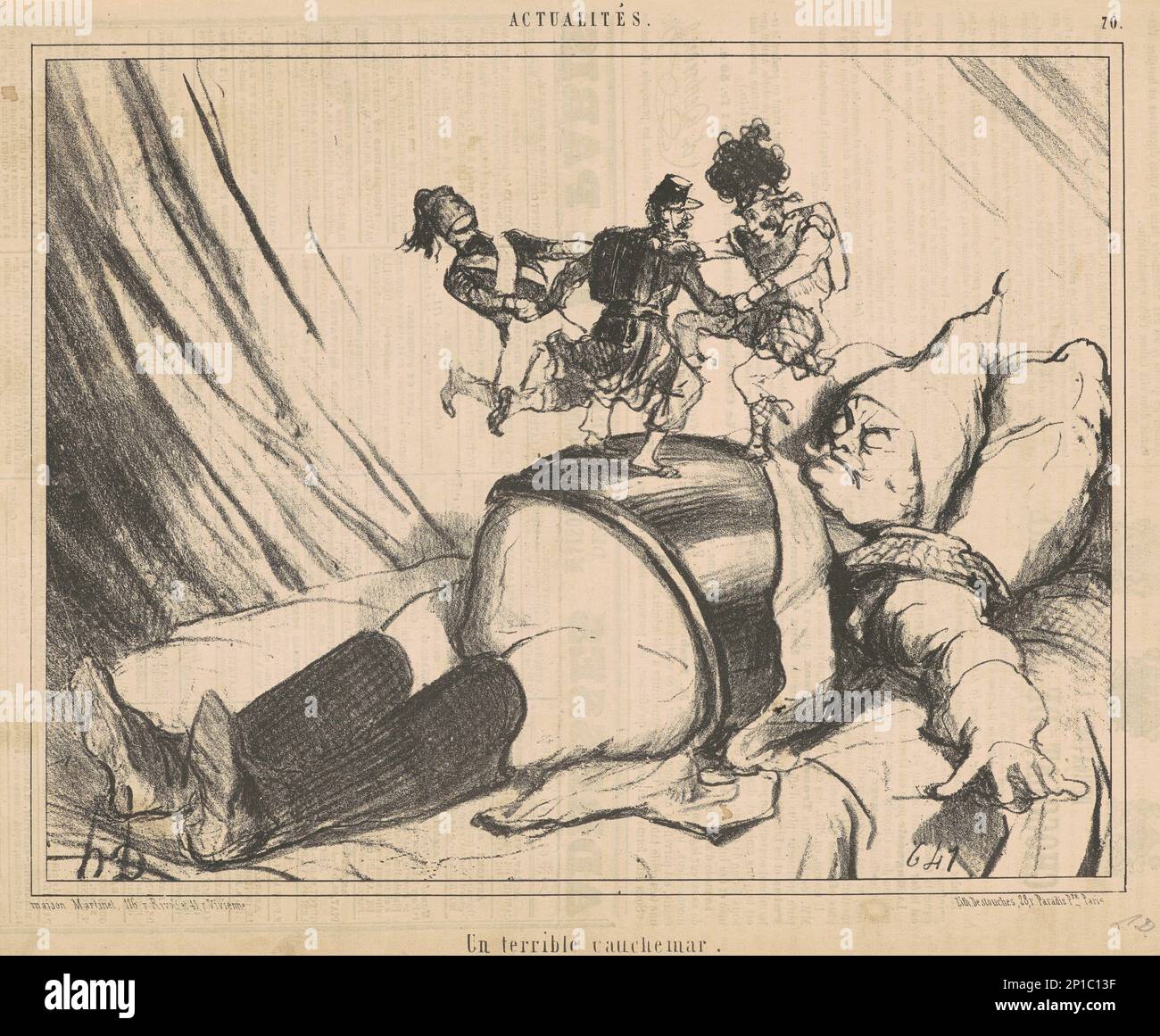 Un terrible cauchemar, 19th century.A terrible nightmare Stock Photo ...