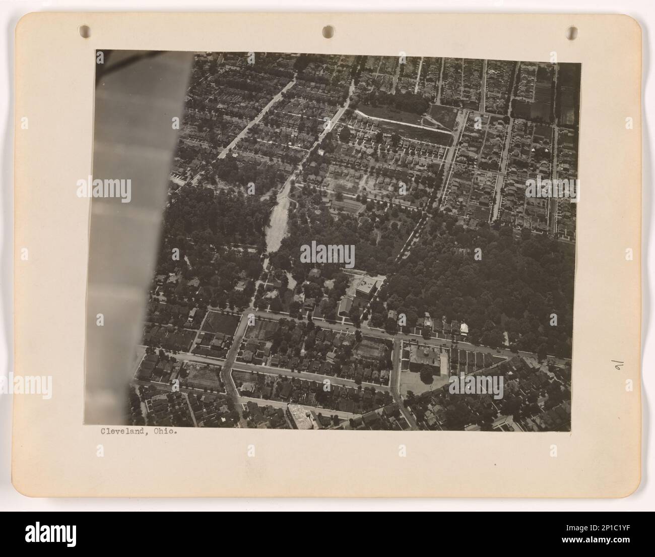 Aerial view above cleveland ohio hi-res stock photography and images ...