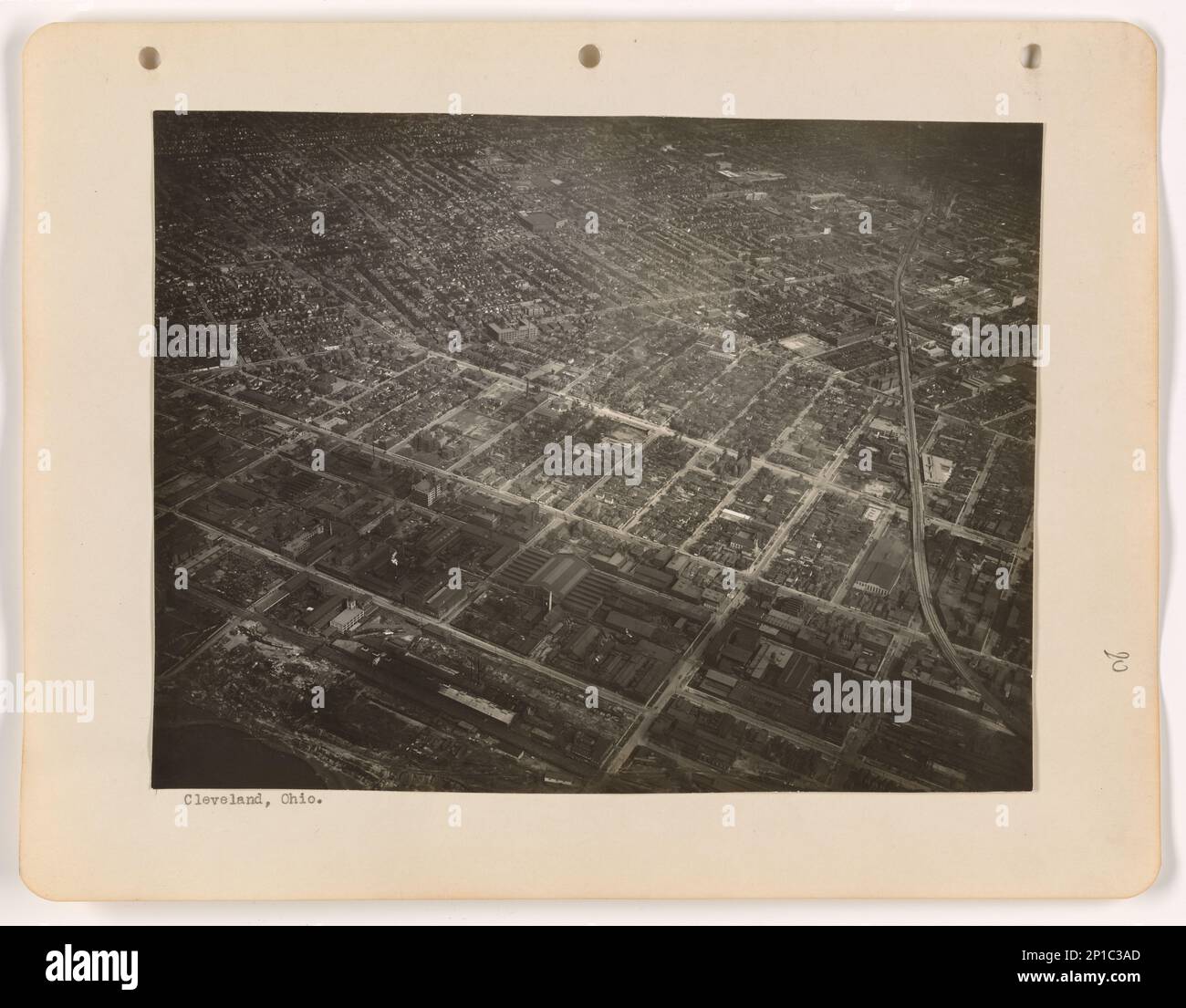 Aerial view above cleveland ohio hi-res stock photography and images ...