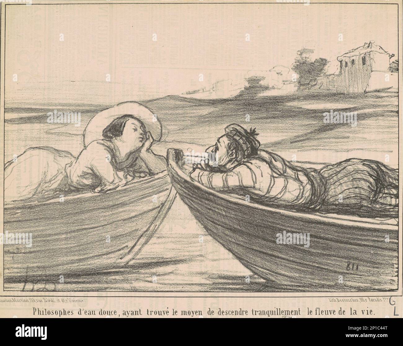 Philosophes d'eau douce ..., 19th century.Freshwater philosophers Stock ...