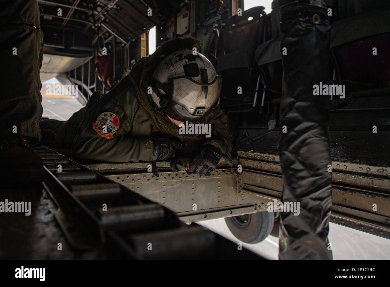 U.S. Marine Corps Cpl. Kenneth McLaughlin, a CH-53E Super Stallion crew ...