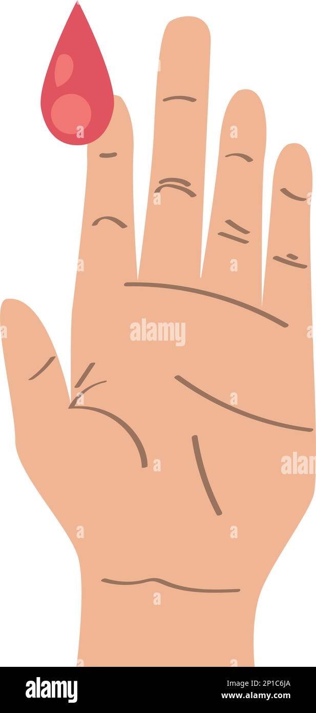 hand with blood test Stock Vector Image & Art - Alamy