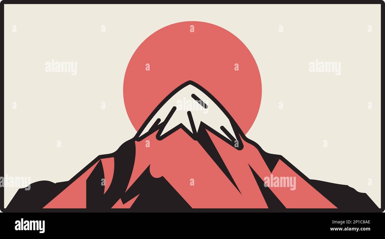 fuji mount japanese landmark Stock Vector Image & Art - Alamy