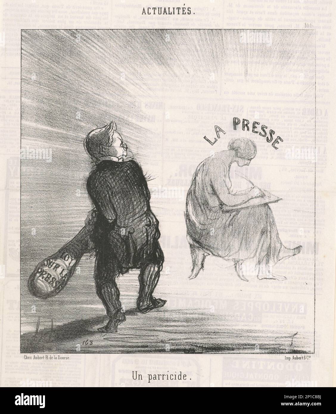 Un parricide, 19th century.A parricide Stock Photo - Alamy