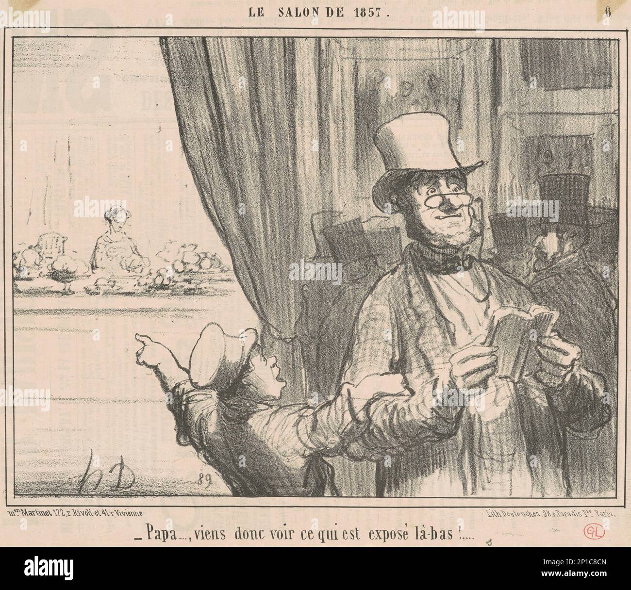Papa ... viens donc voir ce qui est ..., 19th century.The Salon of 1857 ...
