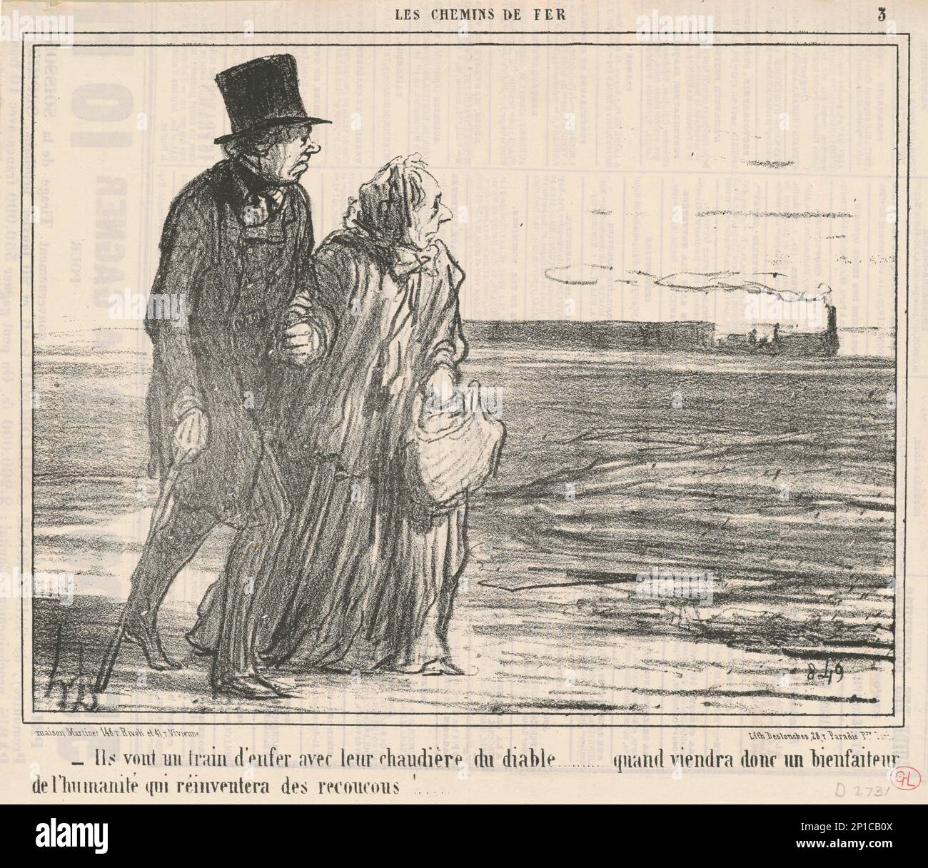 Ils vont un train d'enfer ..., 19th century.Railways - They're going to ...