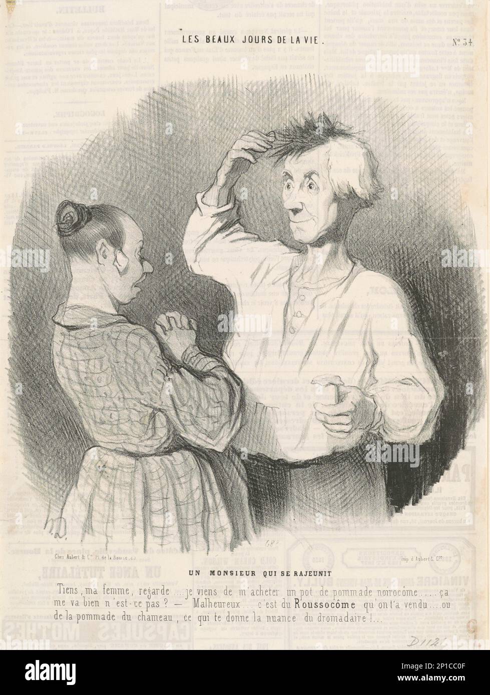 Un monsieur qui se rajeunit, 19th century.The beautiful days of life ...