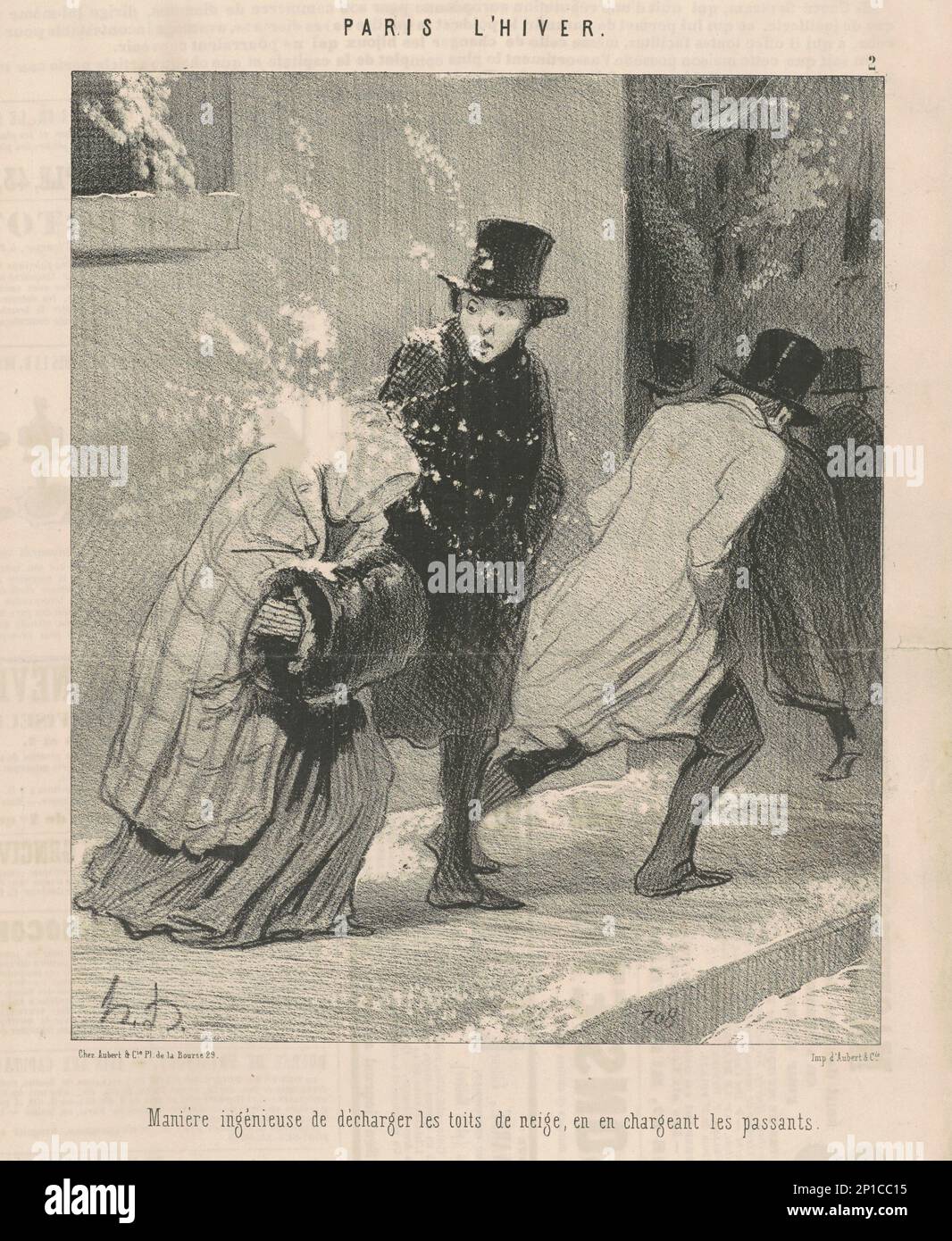 Manière ingénieuse de décharger les toites ..., 19th century.Paris in ...