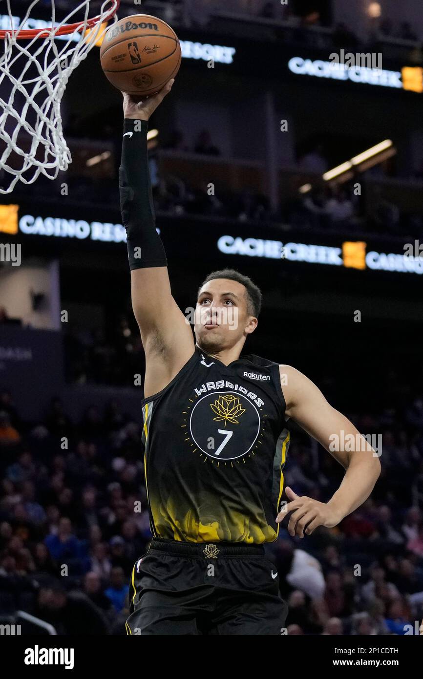 Golden State Warriors forward Patrick Baldwin Jr. (7) against the Los ...