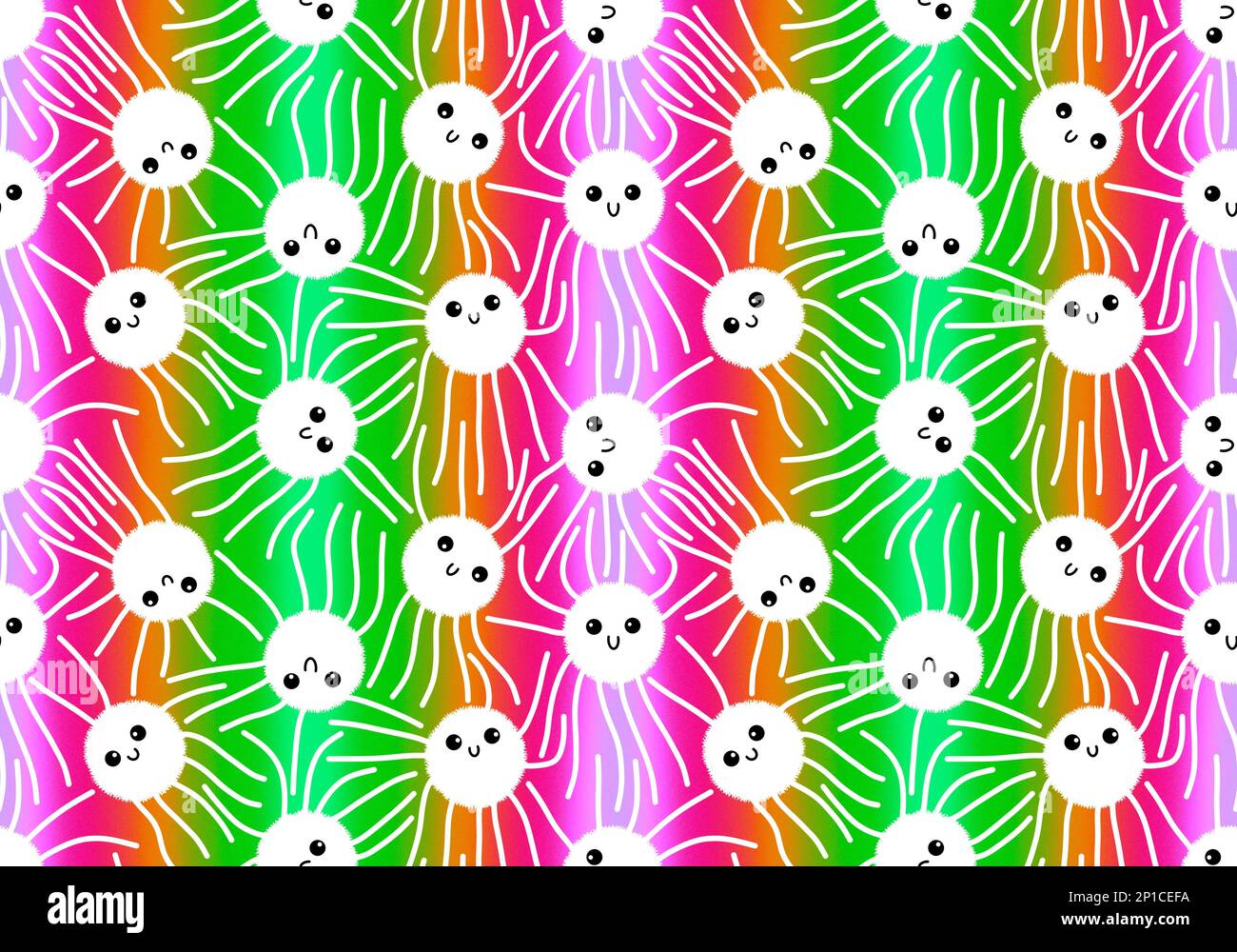 Cartoon geometric aliens seamless monster square pattern for wrapping ...