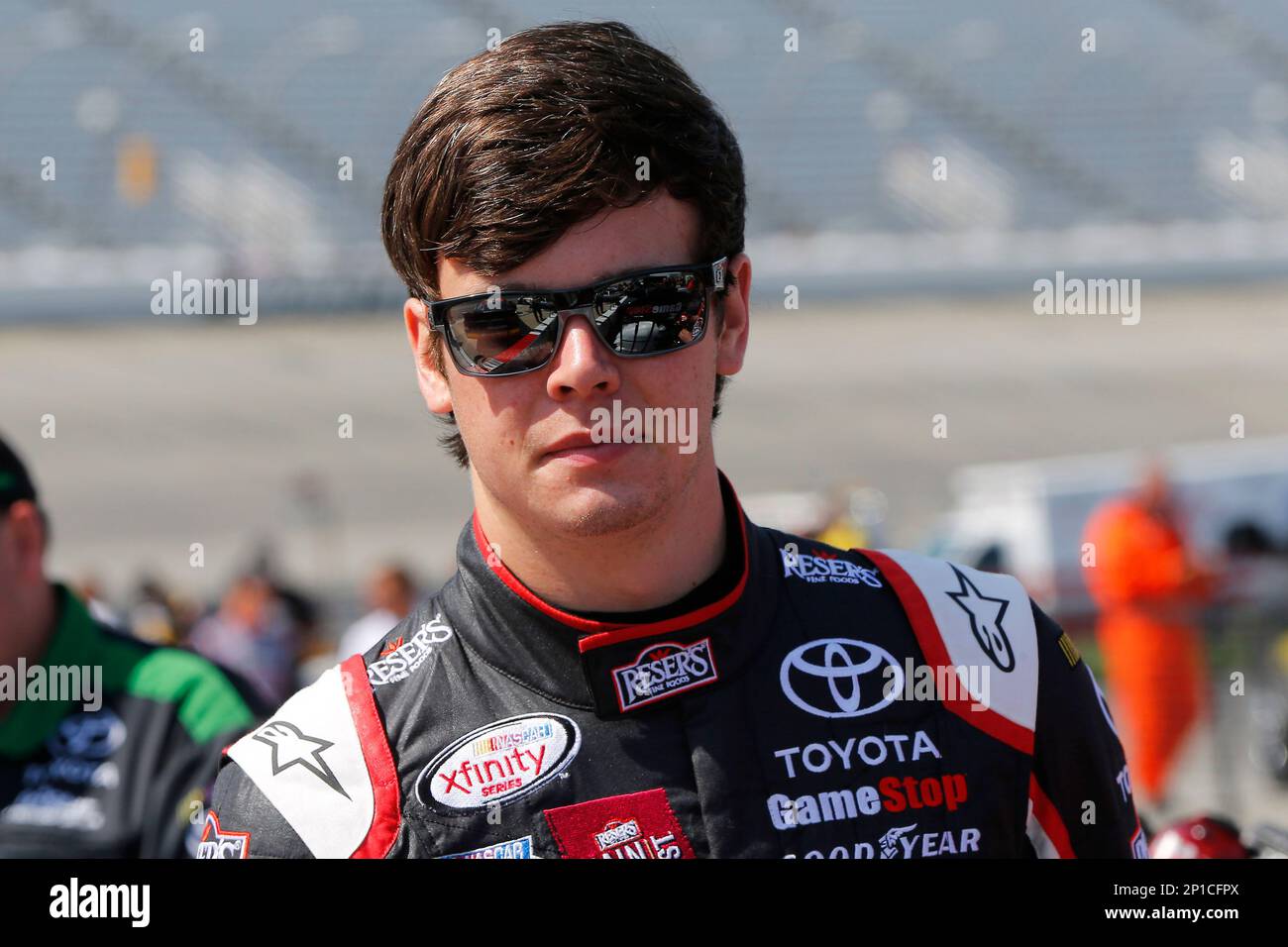 Erik Jones, Reser's Fine Foods Toyota Camry during qualifying for the ...