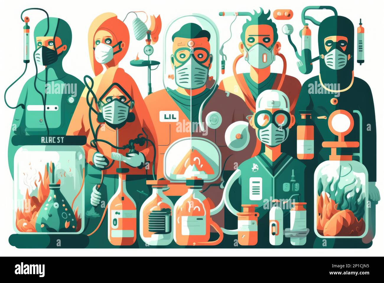 Gas mask icon flat illustration Cut Out Stock Images & Pictures - Alamy