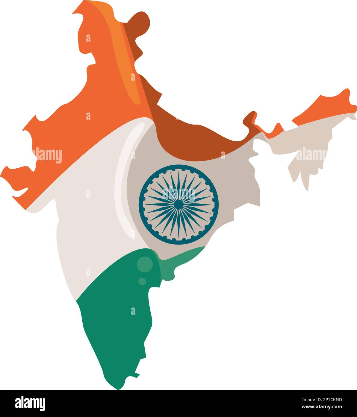 india flag in map Stock Vector Image & Art - Alamy