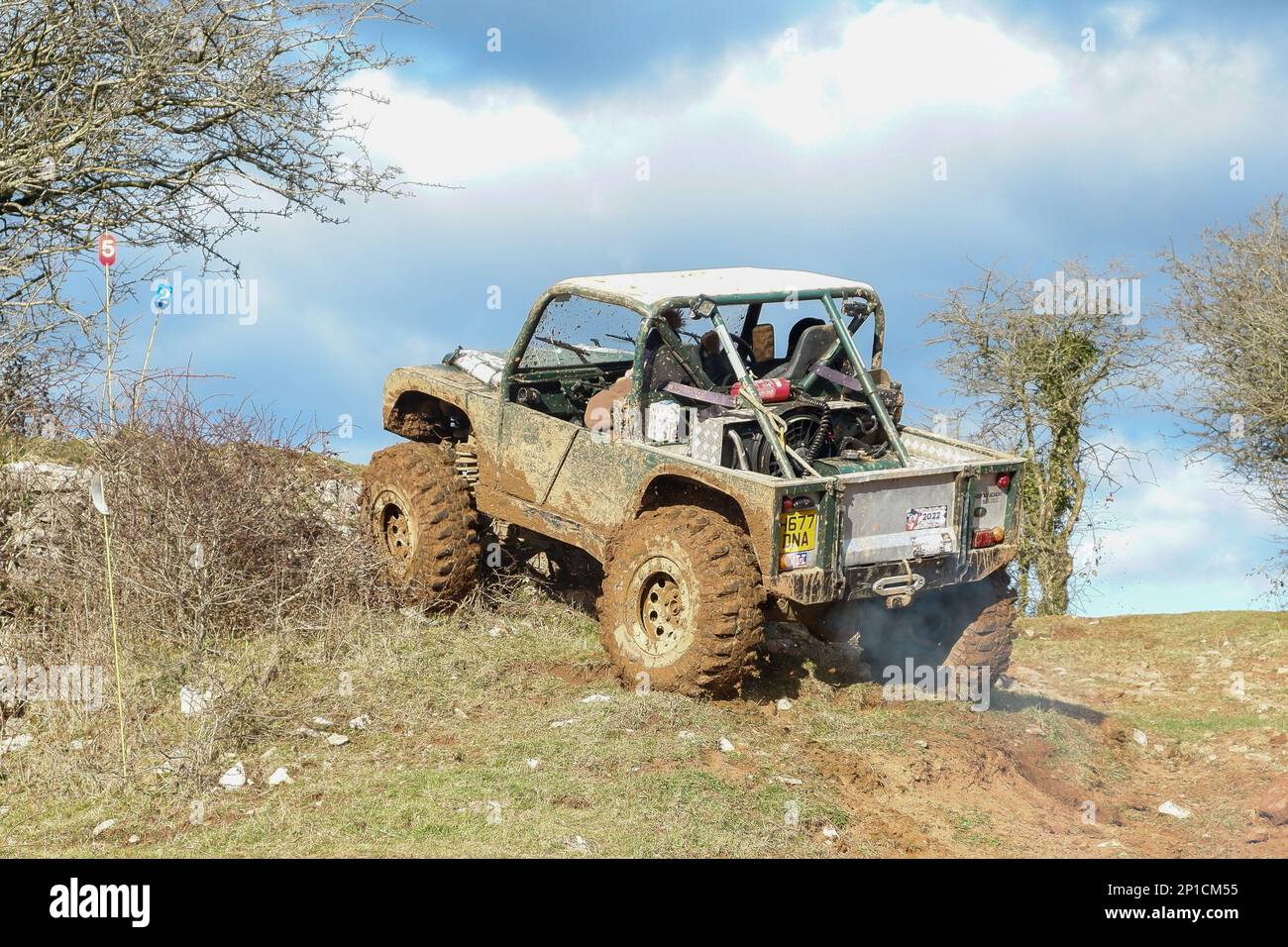 February 2023 - Land Rover Defender 90 taking part in an ADWC off road ...