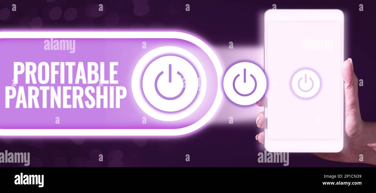 Inspiration showing sign Profitable Partnership. Internet Concept ...