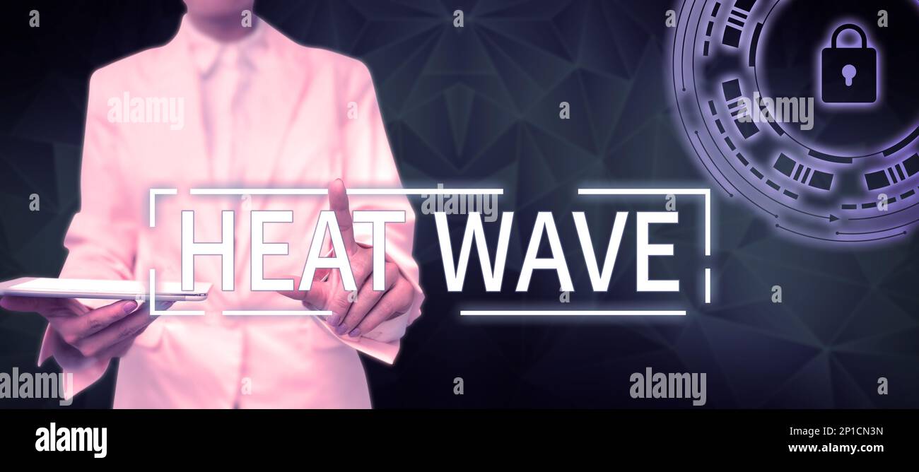 Inspiration Showing Sign Heat Wave Word Written On A Prolonged Period