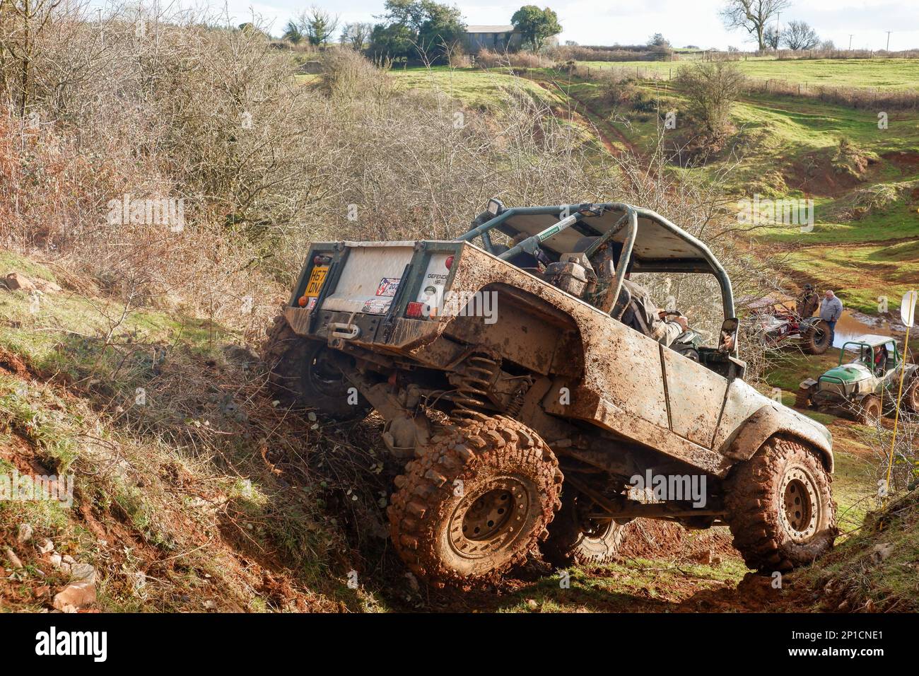 February 2023 - Land Rover Defender 90 taking part in an ADWC off road ...