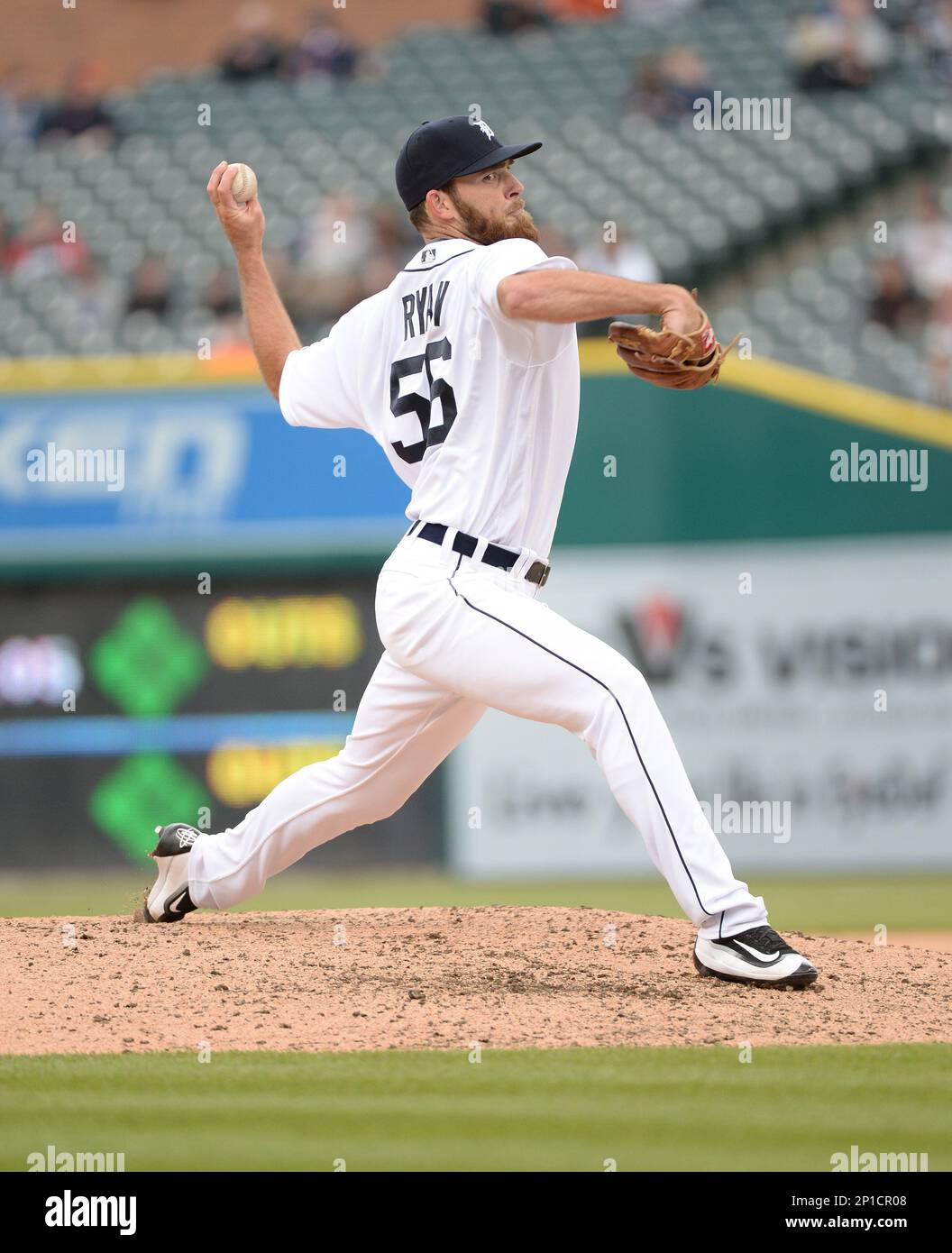 Detroit Tigers Kyle Ryan (56) during a game against the Pittsburgh ...