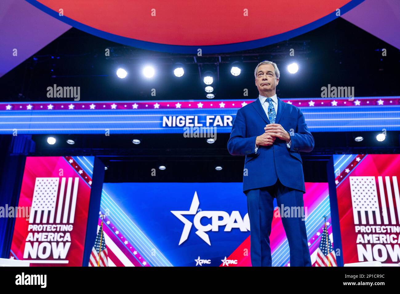 Nigel Farage speaks at the Conservative Political Action Conference ...