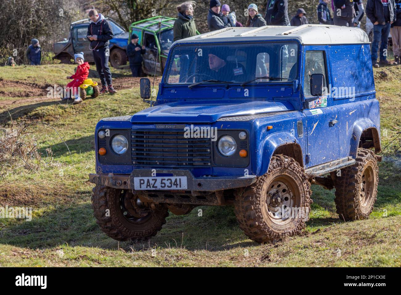 February 2023 - Land Rover Defender 90 taking part in an ADWC off road ...