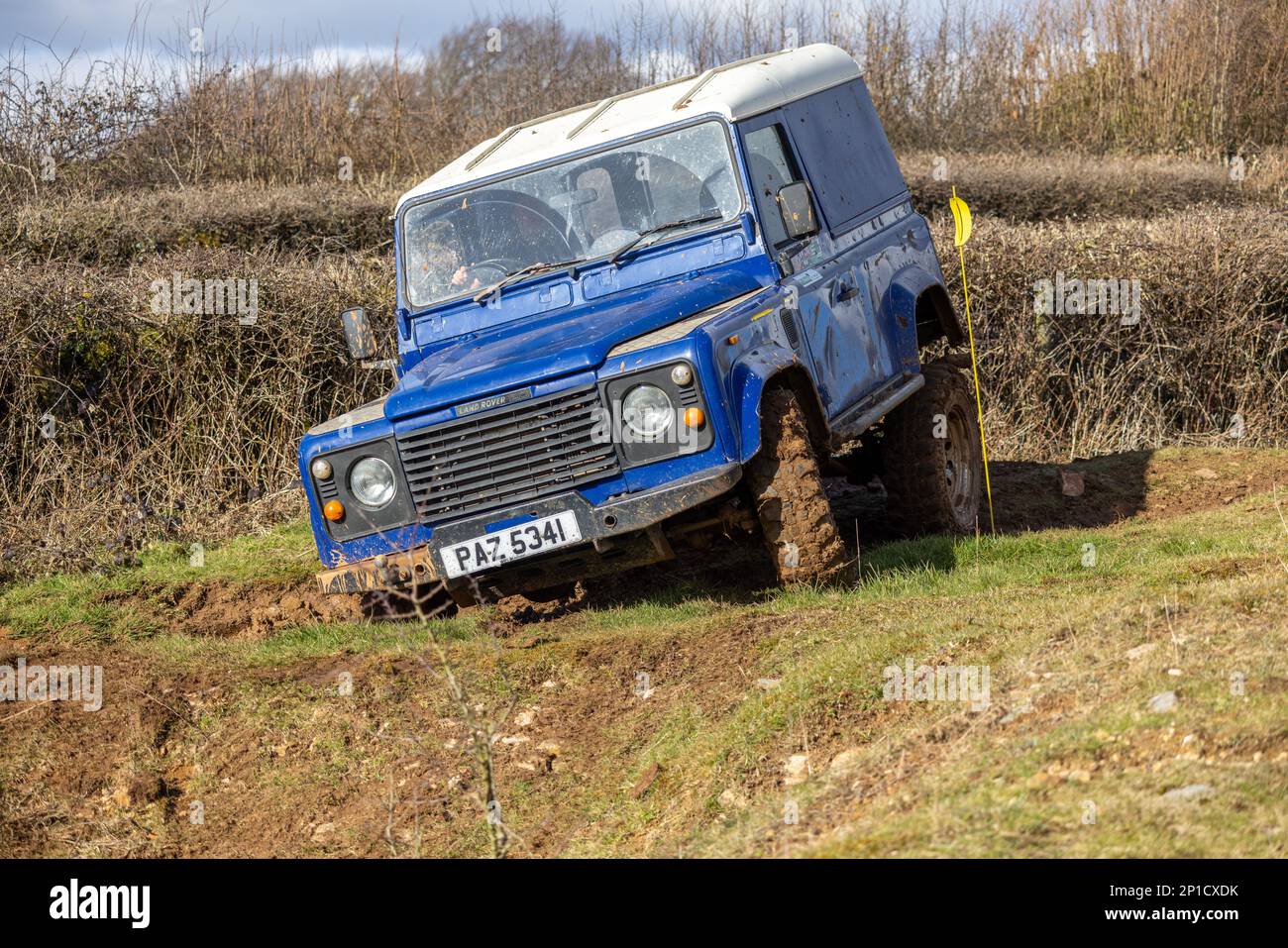February 2023 - Land Rover Defender 90 taking part in an ADWC off road ...