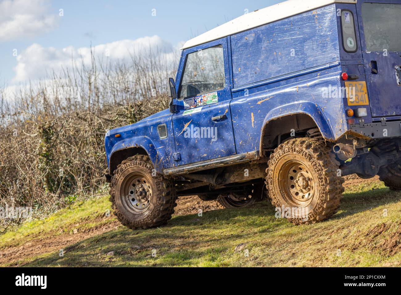 February 2023 - Land Rover Defender 90 taking part in an ADWC off road ...