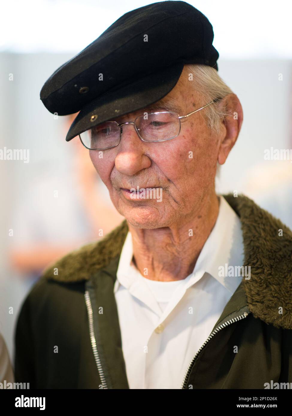 Auschwitz survivor Joshua Kaufman, sits in the courtroom during the ...