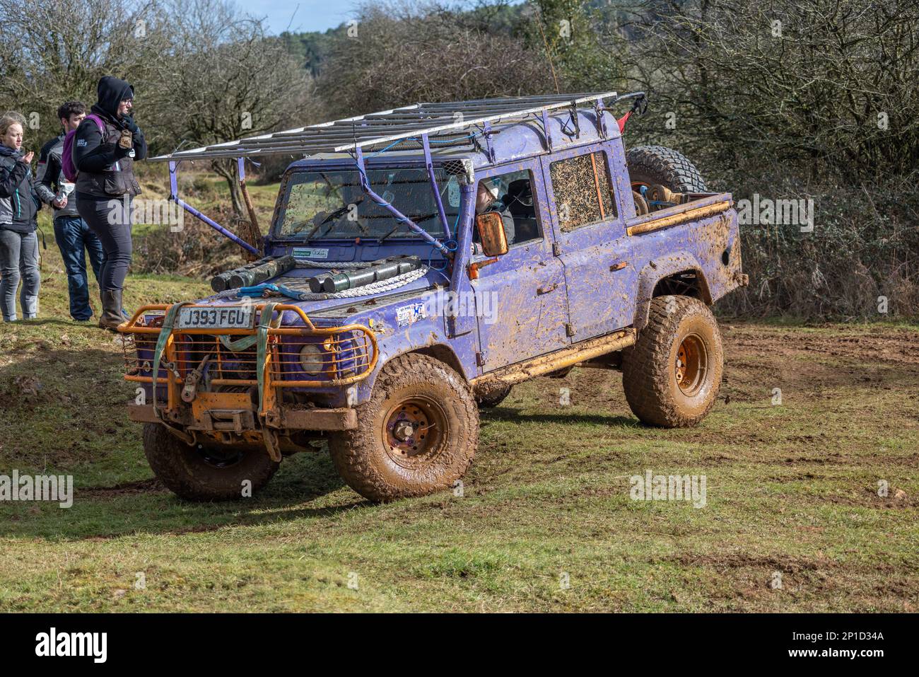 February 2023 - Land Rover Defender 110 taking part in an ADWC off road ...