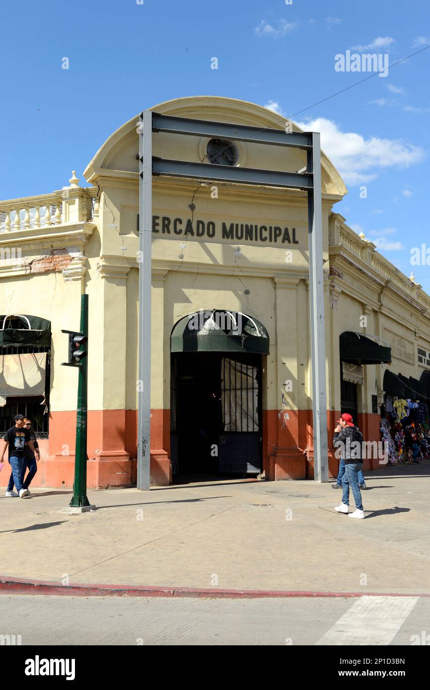 The Municipal Market in the shopping quarter of Hermosillo, Mexico ...