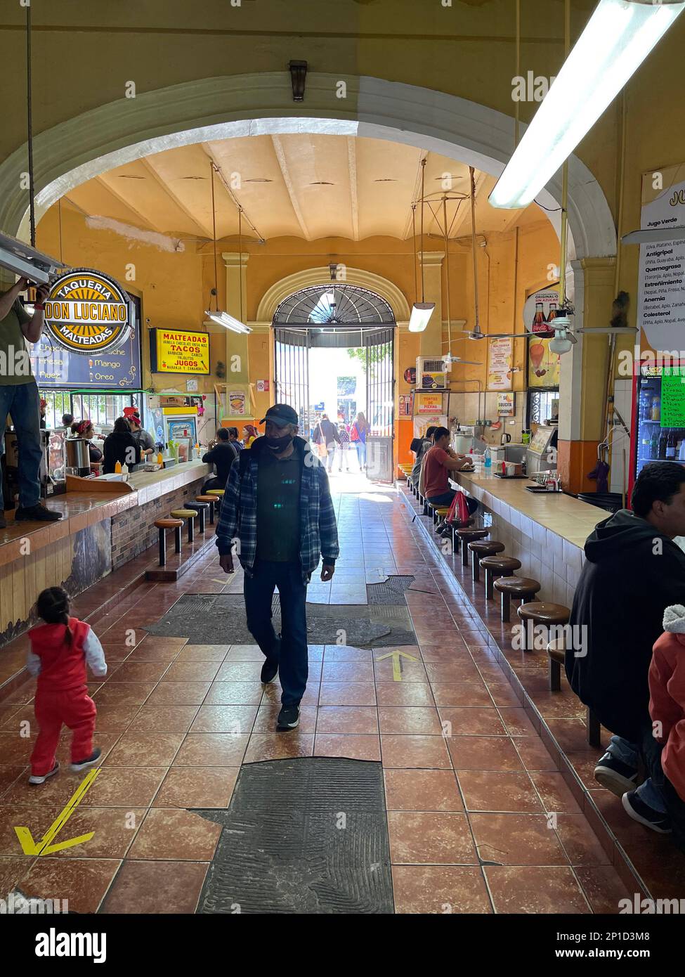 Inside the Municipal Market in the shopping quarter of Hermosillo ...